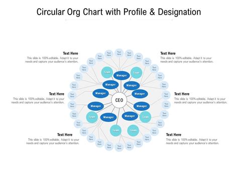 Circular Org Chart With Profile And Designation Ppt Powerpoint