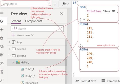 Add Alternate Row Color In Gallery Power Apps Sql Bi Tutorials