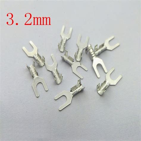 100pcs 3 2mm Fork Terminal Block M3 Terminal Type Y Bare Plated Tin