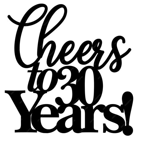 Premium Vector Cheers To 30 Years Birthday Anniversary