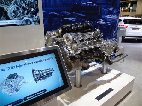 Hyundai Tau 5 0l Gdi Engine Chicago Auto Show Hyundai Engineering