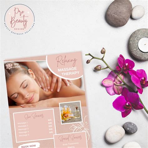 Editable Massage Therapy Flyer Pack Printable Massage Flyers A4 And A5