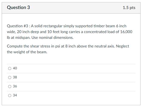 Solved Question Pts Question A Solid Rectangular Chegg