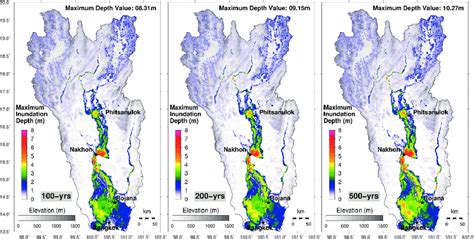 Spatial Distribution Of Simulated Inundation Profile Over The Chao Download Scientific Diagram