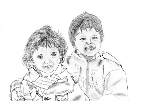 Latelier Grafico Ritratto Bambini Da Foto