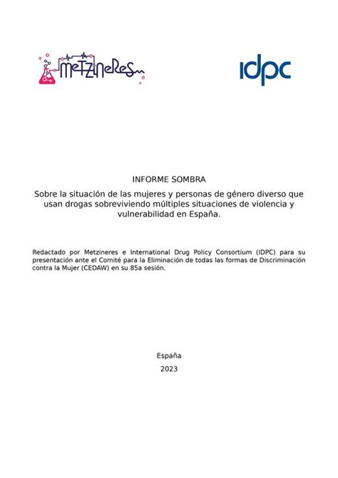 Sobre La Situación De Las Mujeres Y Personas De Género Diverso Que Usan