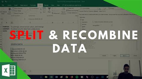 excel extract values from a cell and recombine text to columns function