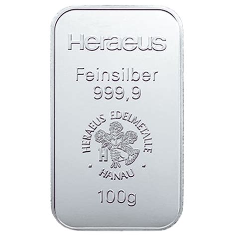 100 Gramm Heraeus Ezüstlap Sol Invictus