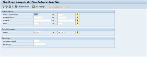 MC A SAP Tcode PURCHIS MatGroup DelRelblty Selection