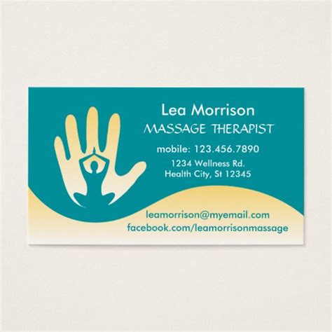 Modern Massage Therapist Business Card