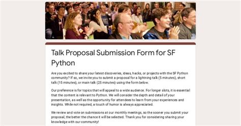 Paul Pereyda Karayan On Linkedin Talk Proposal Submission Form For Sf Python