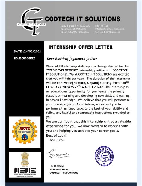 Rushiraj Jadhav On Linkedin Codtechitsolutions Webdevelopment