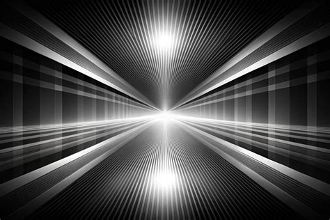 Abstract Monochrome Black And White Background With Leading Lines Premium Ai Generated Image