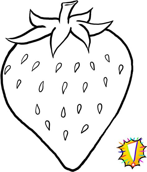 Strawberry Line Drawing