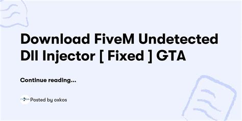 Download Fivem Undetected Dll Injector Fixed Gta — Oxkos