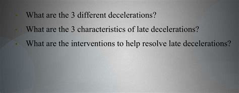Solved What Are The 3 ﻿different Decelerationswhat Are The