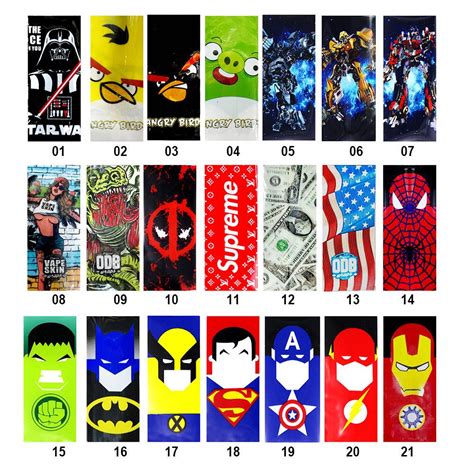 Battery Wrap ปลอกถ่าน ขนาด18650 มีหลายลายให้เลือก ราคาต่อชิ้น Shisha Chic