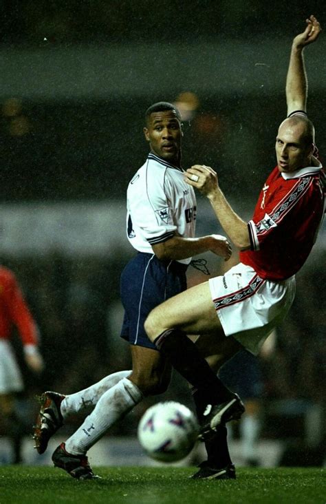 Tottenham Man Utd In Dec At White Hart Lane Jaap Stam Clears
