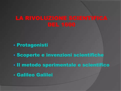 La Rivoluzione Scientifica Del PPT