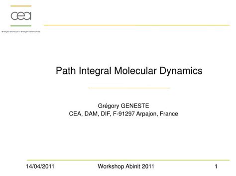 Ppt Path Integral Molecular Dynamics Powerpoint Presentation Free Download Id 4648012