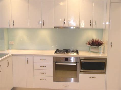 Glass Splashback Love This Light Mint Colour The Best Mint Kitchen