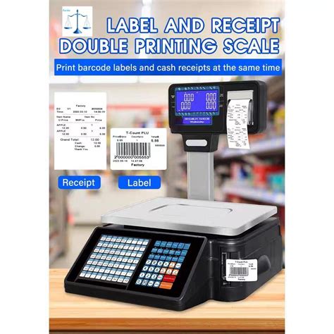 Retail Barcode Label Printing Scale For Fruits And Vegetables