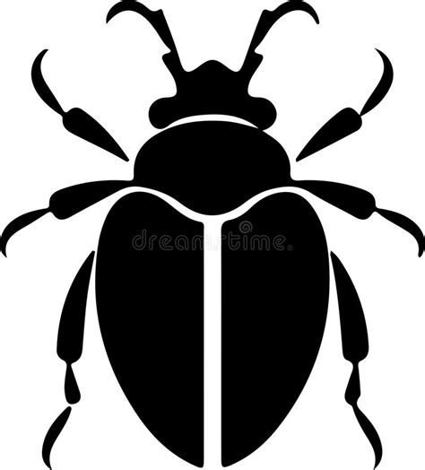 Bug Black Silhouette Generative Ai Stock Vector Illustration Of
