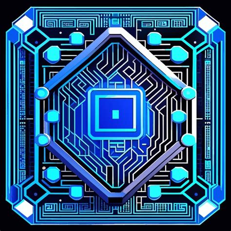 Square Frame Blue Circuit Board Cyber Circuit Digital Circuit Circuit