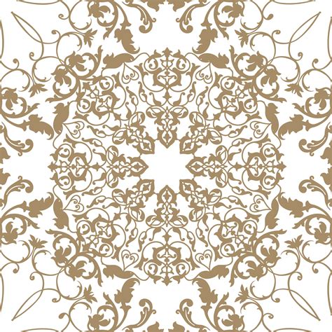 Arabic Floral Swirl Line Ornament Oriental Flower Seamless Pattern 524441 Vector Art At Vecteezy