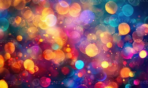 Colorful Bokeh Lights Creating A Festive Atmosphere Abstract