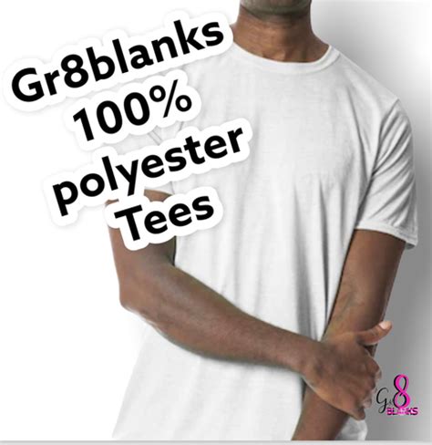 Gr8 Blanks 100 Polyester Tshirt Unisex Fit Great Blanks Inc