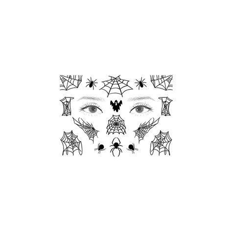 LEOARS Spider Face Tattoos 6 Sheet Face Spider Web Mask India Ubuy