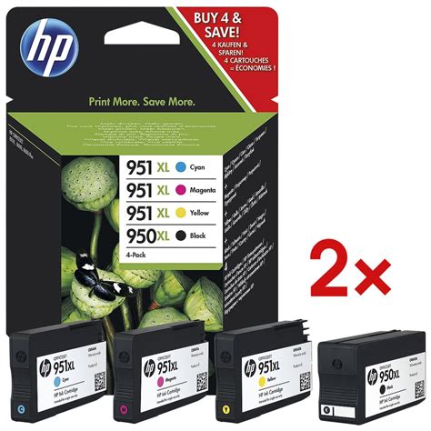 HP X Tintenpatronen Set HP XL HP XL Multipack Schwarz Cyan Magenta Gelb HP