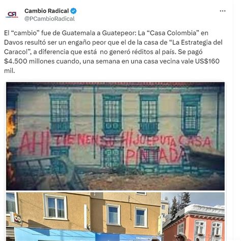 Cambio Radical Comparó La Casa De Colombia En Davos Con La De La