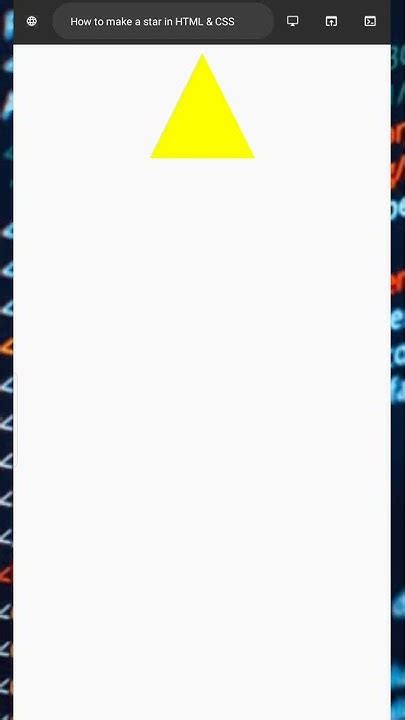 creating a star ⭐ using css html and css shorts tutorial html css
