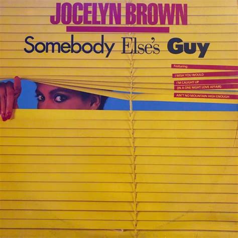 Jocelyn Brown Somebodys Elses Guy Randb Vinyl Record Vgm Etsy
