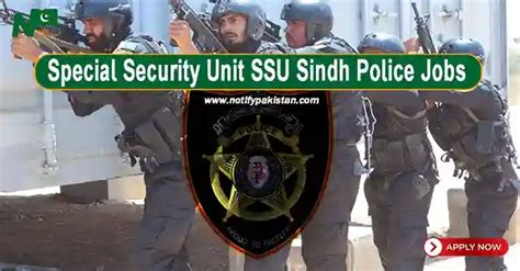 Special Security Unit SSU Sindh Police Jobs 2024 Notify Pakistan