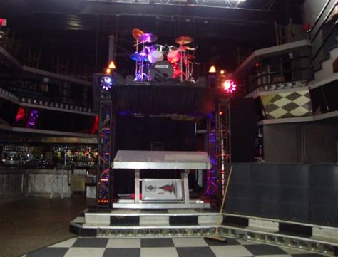 The Stage Spot Drum Riser On Truss Above Dj In Club