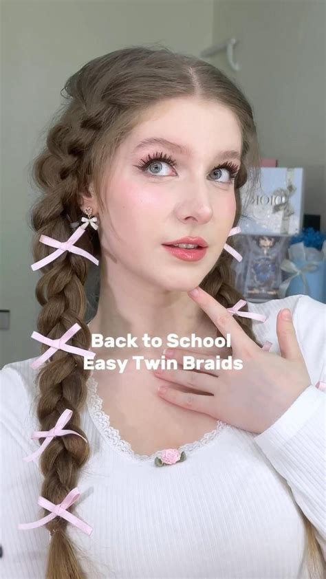 Olya On Instagram Back To School Easy Twin Braids Tutorial ️ Tags