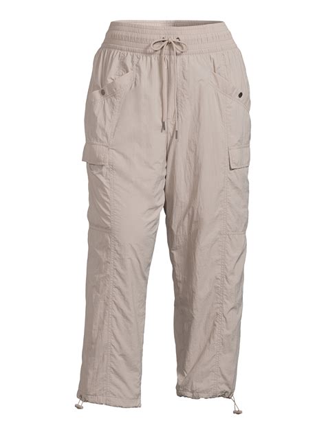 Avia Womens Plus Size Drawstring Waist Cargo Utility Pants