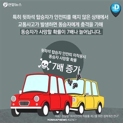 카드뉴스 당신이 승용차 뒷좌석서 안전띠 안매면 동승자 사망률 7배로 디스패치 뉴스는 팩트다