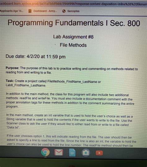 Solved How Do Solve Lab Assignment 8 File Method Using Java