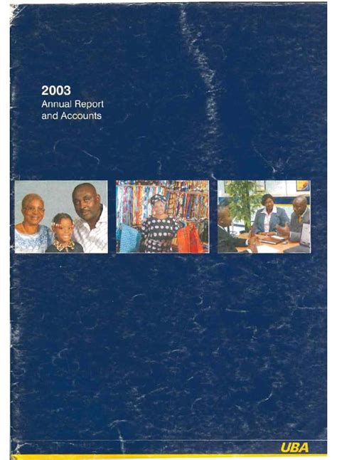 United Bank For Africa PLC UBA Ng 2003 Annual Report