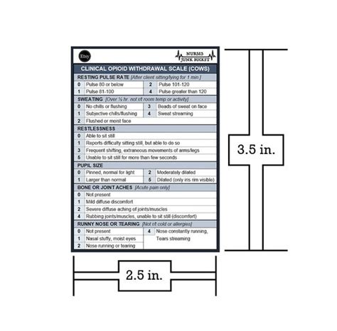 Cows Withdrawal Scale What Is The Clinical Opiate Withdrawal Scale