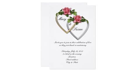 Two Hearts Wedding Invitation