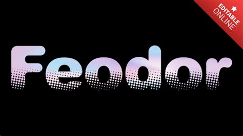 Feodor Fashion Text Effect Generator