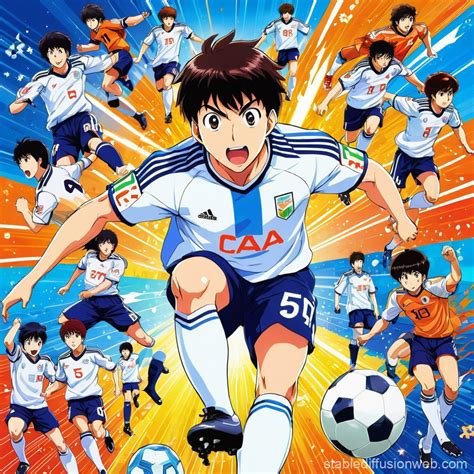 Captain Tsubasa Folio Drawing Stable Diffusion Online