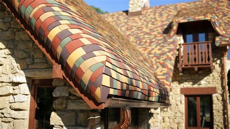 Multi Colored Stained And Steam Bent Shingles Huber And Associates