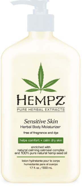 Hempz Sensitive Skin Free of Fragrance and Dye Herbal Body Moisturizer ...
