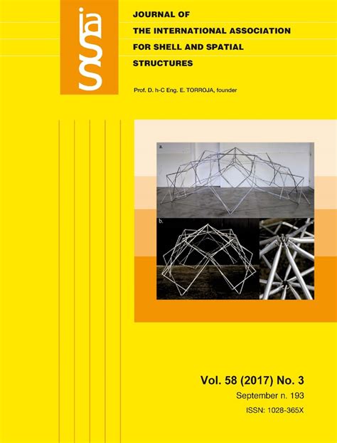 Journal Of The International Association For Shell And Spatial Structures-影响因子1.1-首页